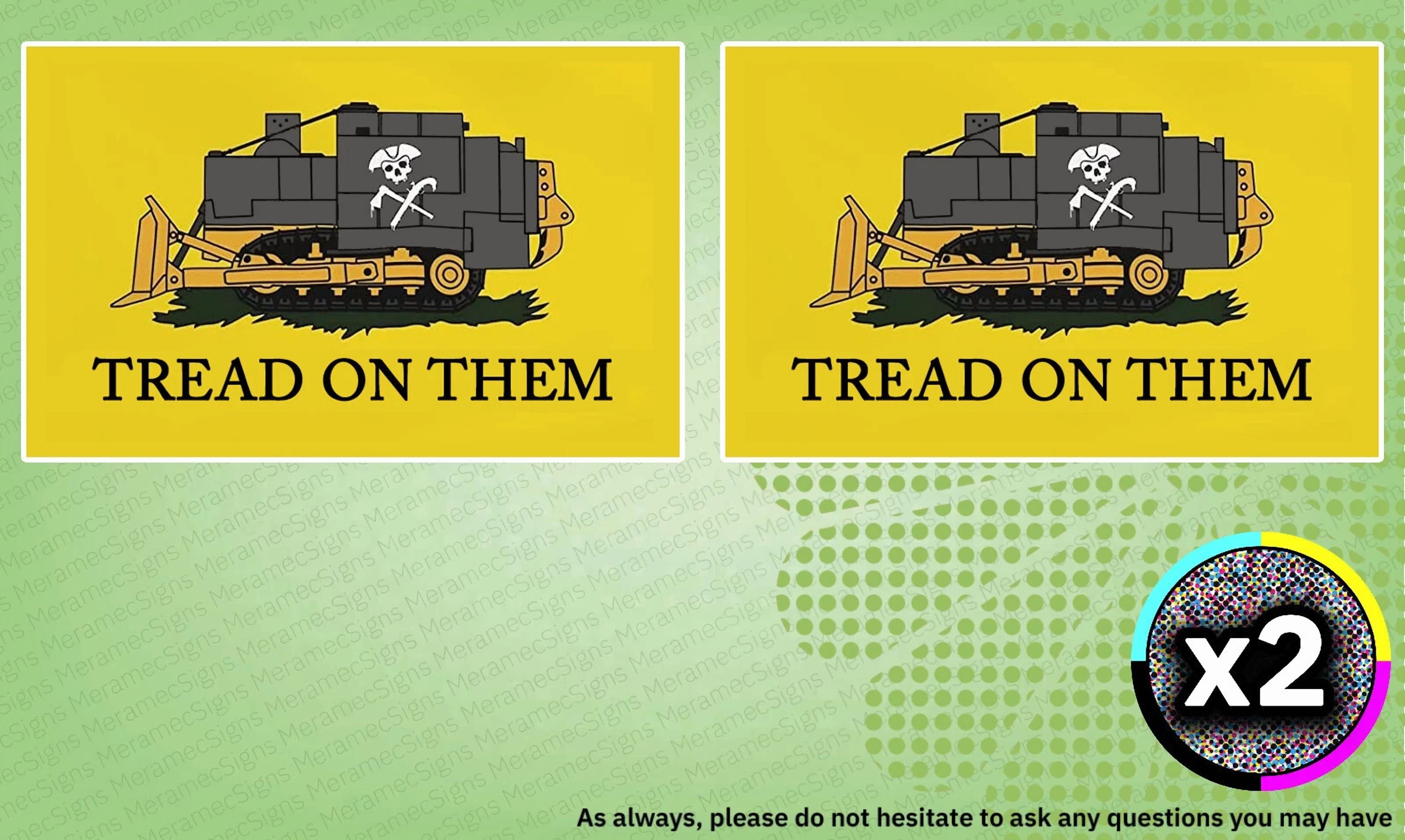 Tread On Them Killdozer X2 5" Wide Vinyl Sticker Decal Car Window ...