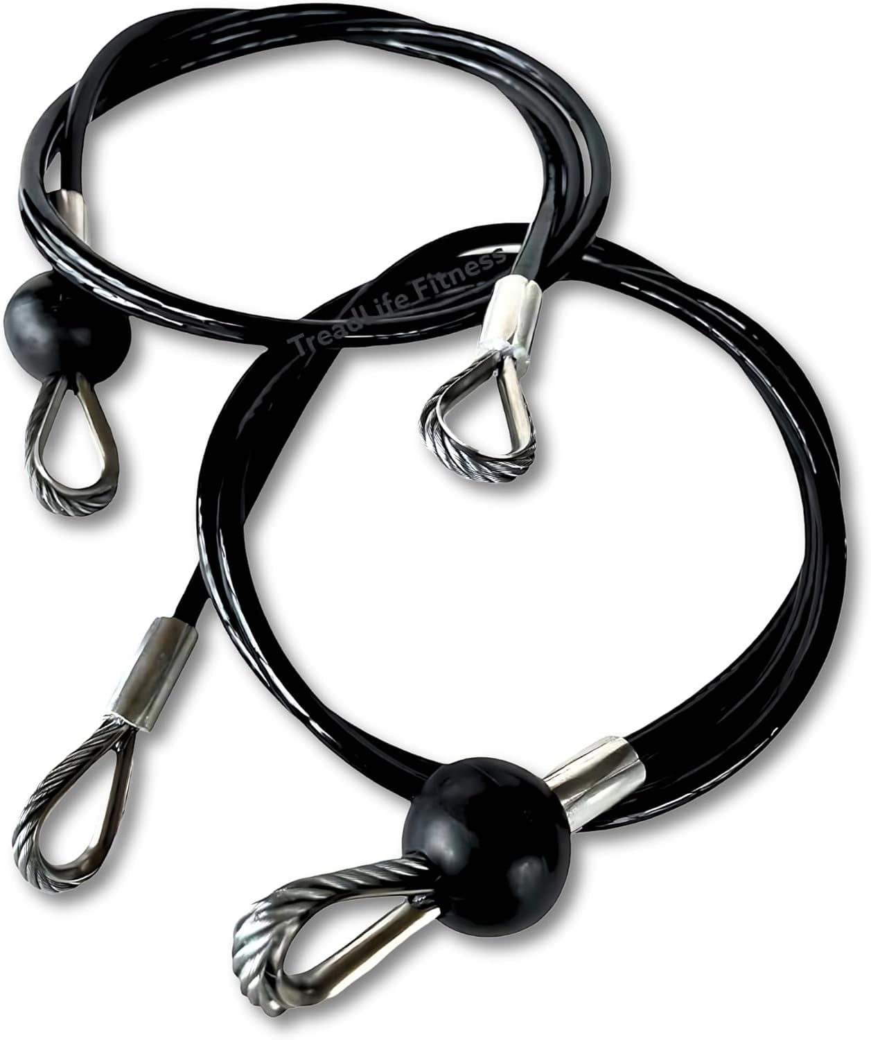 TreadLife Fitness LAT Attachment 41” Cables (Pair) - Heavy-Duty ...