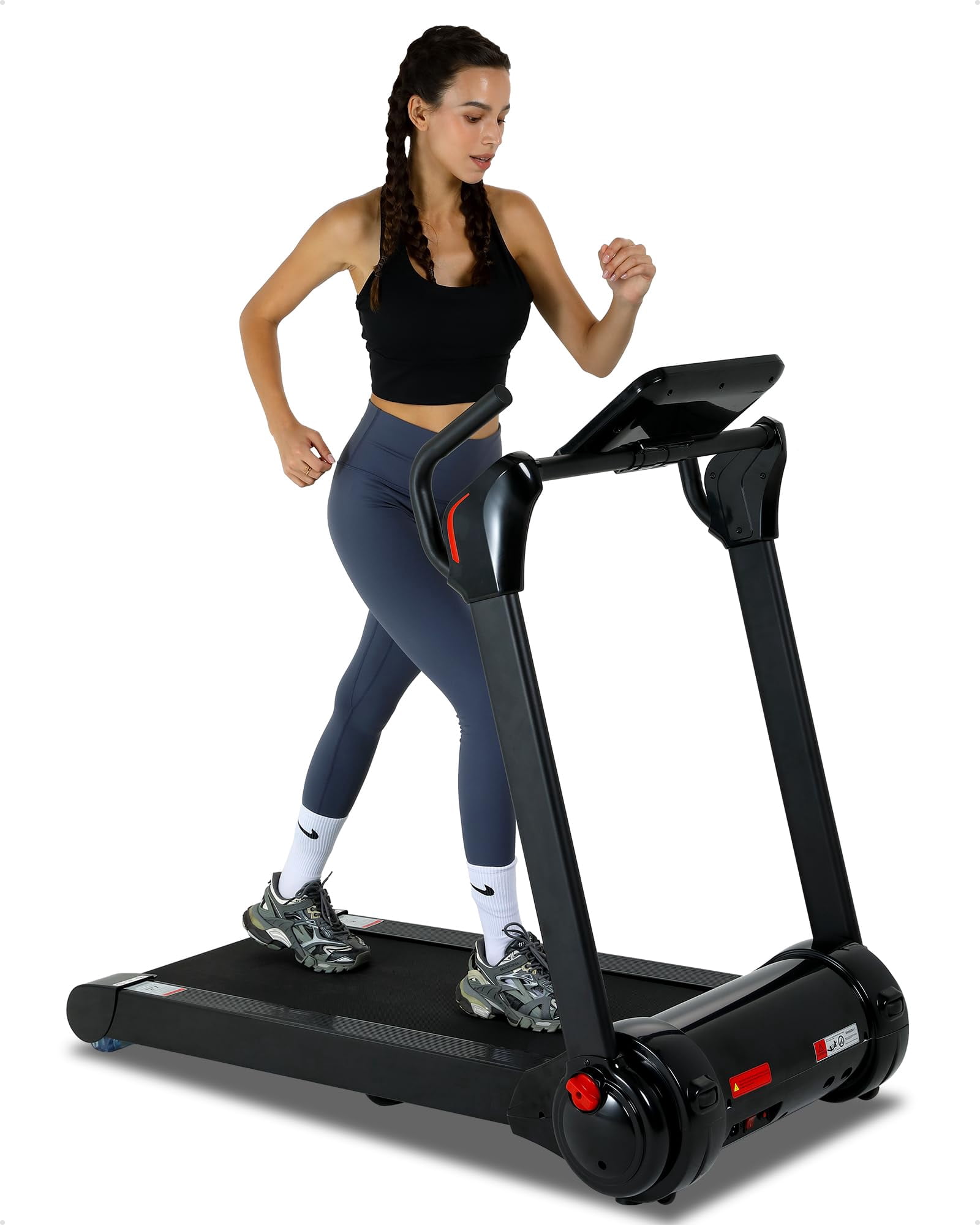 Treadmill, 4.0HP Folding Treadmill with LED Display 0.6-8.7MPH 400lb ...