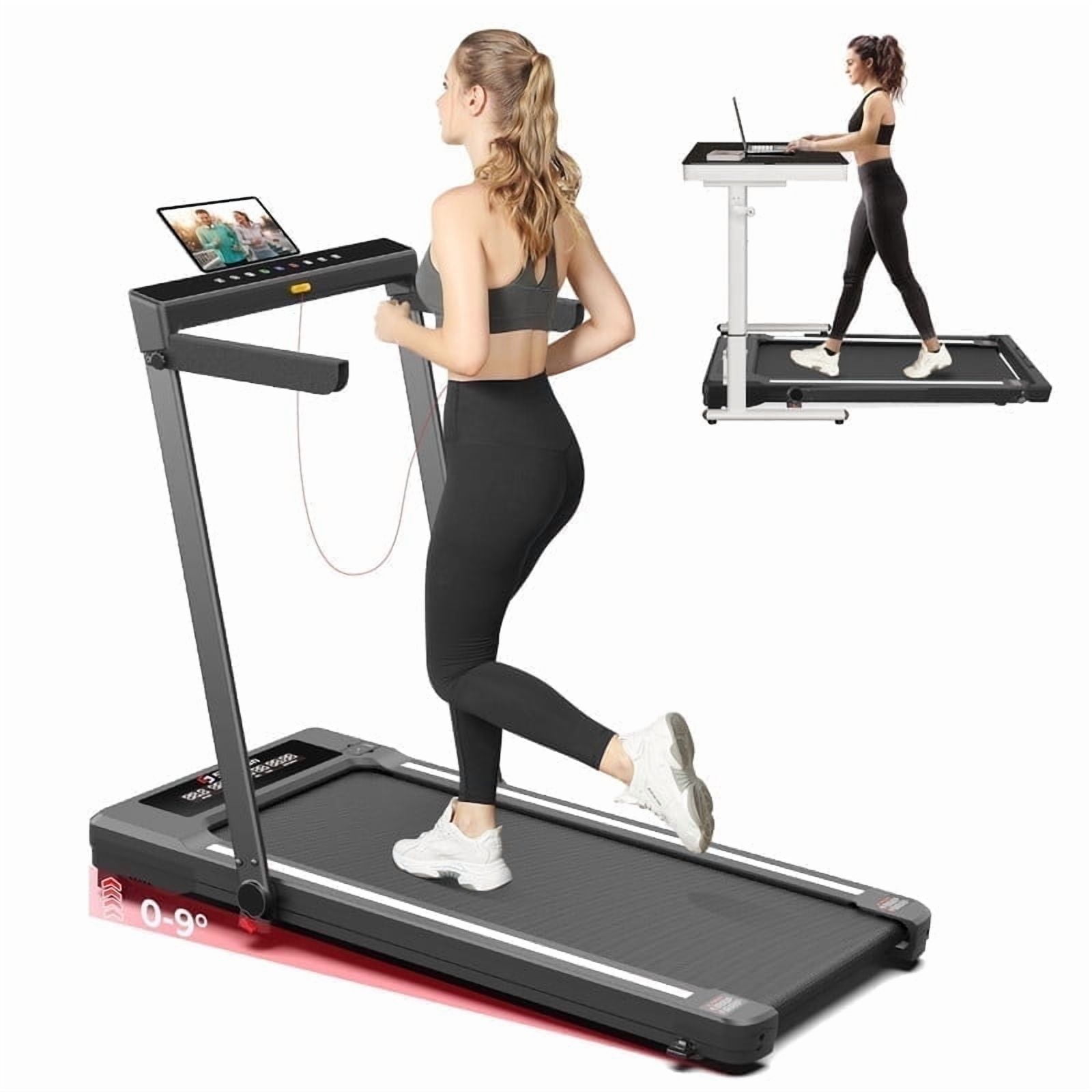Treadmill with Auto Incline 3 in 1 Folding Handle handrail, Under Desk ...
