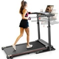 Treadmill with Desk, 300lbs Capacity Treadmill with Incline & Bluetooth ...