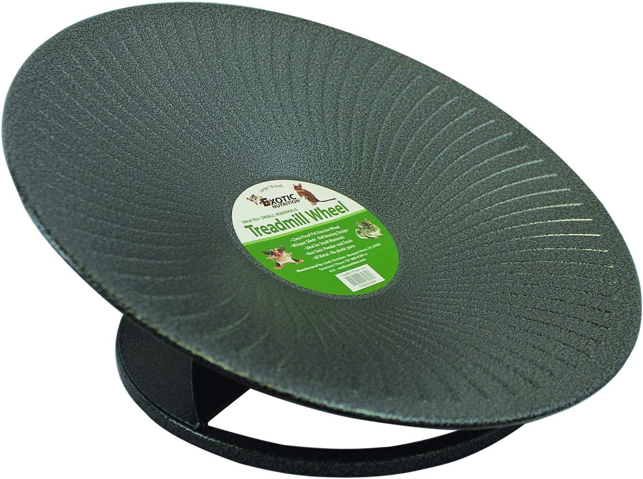 Treadmill Wheel 11" Black - All-Metal Exercise Wheel - Chinchillas ...