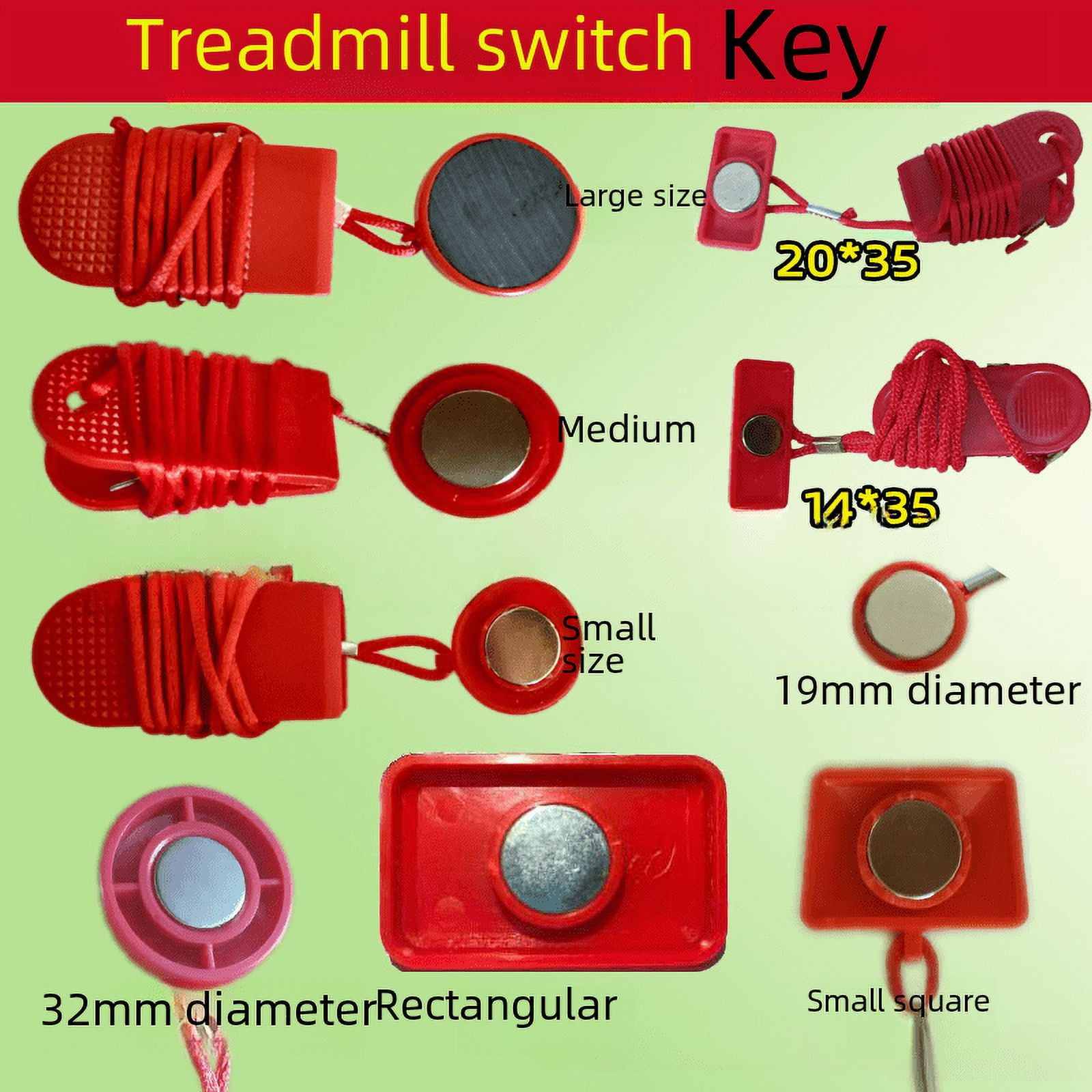 Treadmill emergency stop switch clamp lock start key treadmill magnet ...