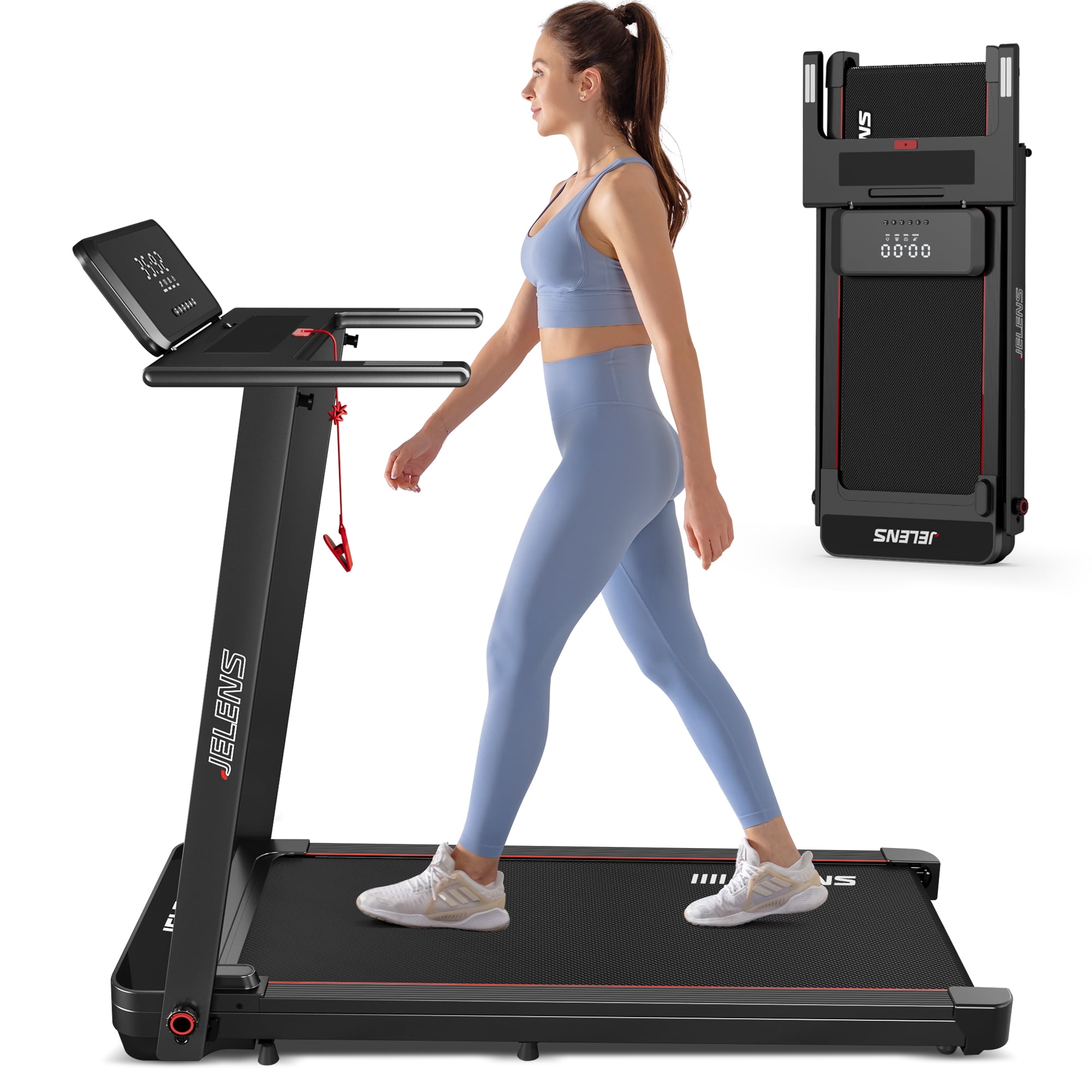 Treadmill with Desk Workstation, Walking Treadmill Pad, Portable Desk ...