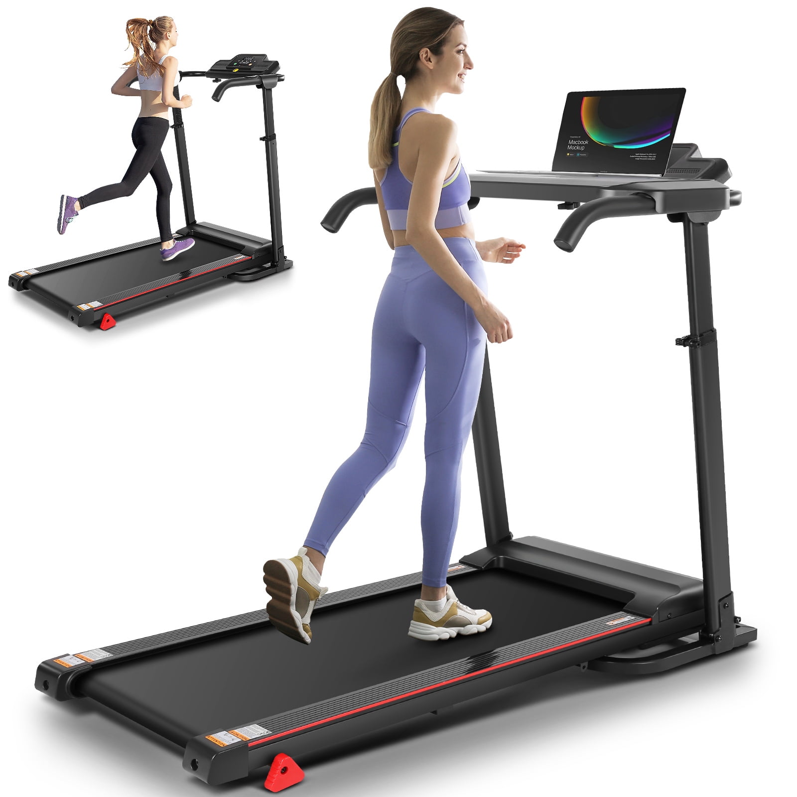 Portable 2 In 1 Treadmill: Electric 2.5 HP, 300Lbs Capacity, with ...