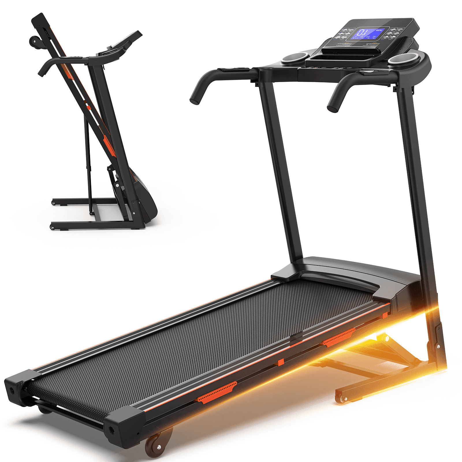 FLIMDER Electric Walking Exercise Treadmill, Black, 300 lb - Walmart.com