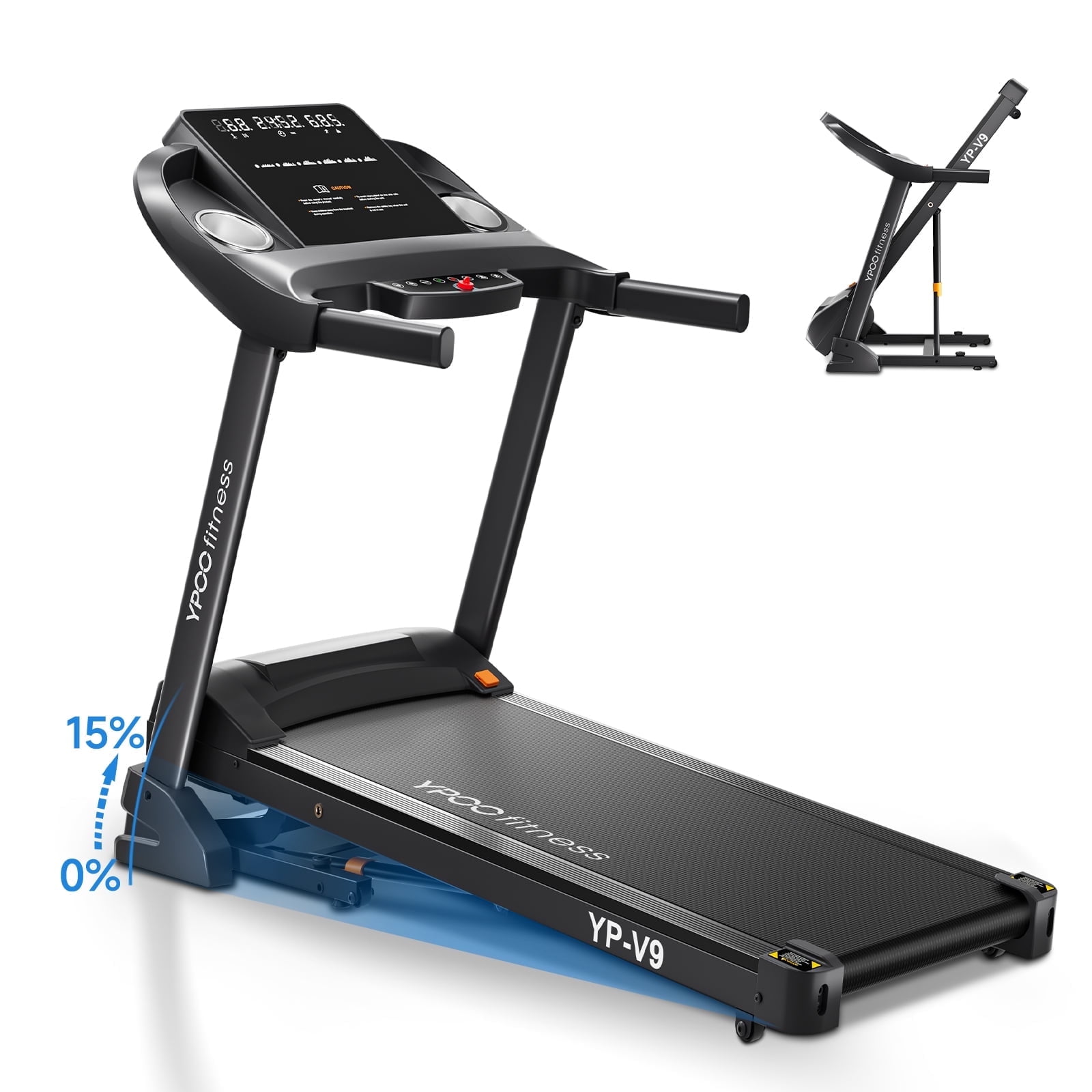 YPOO Treadmills for Home Use, Walking Pad Treadmill with Incline, Auto ...