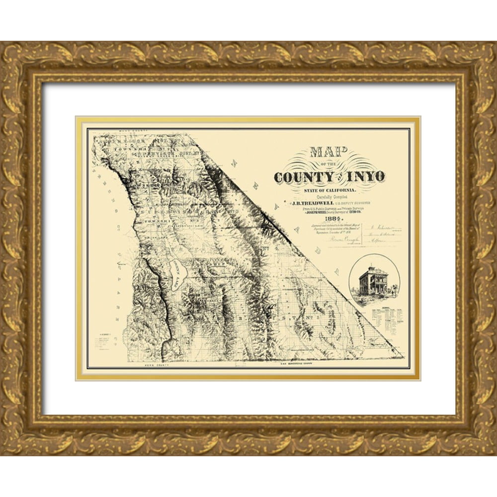 Treadwell 14x12 Gold Ornate Wood Framed with Double Matting Museum Art ...