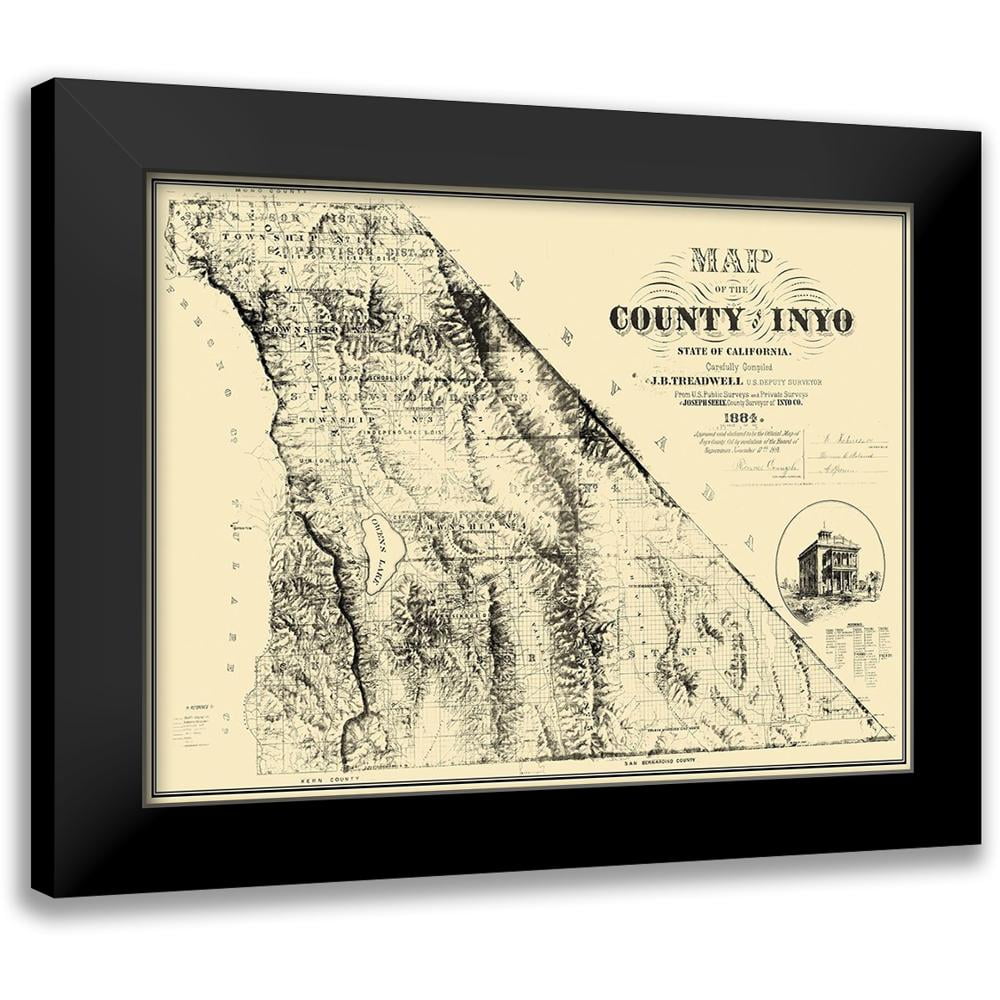 Treadwell 18x15 Black Modern Framed Museum Art Print Titled - Inyo ...