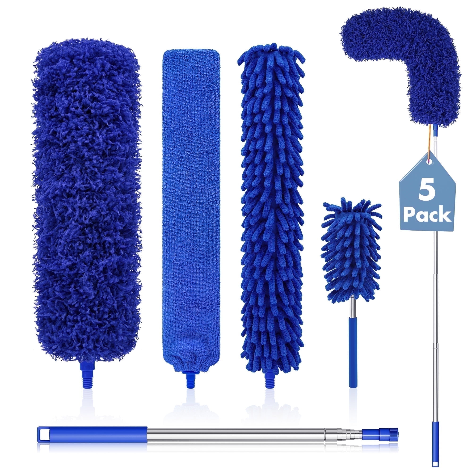 Treamon Microfiber Duster for High Ceilings, Reusable Washable Cleaning ...