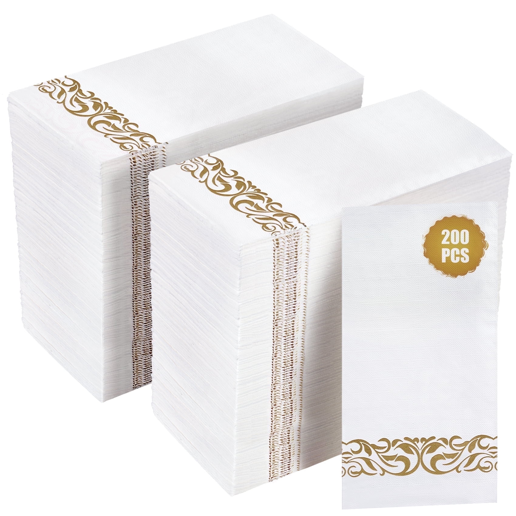 Treamon Linen Feel Paper Napkins, Guest Hand Towels Disposable Guest ...