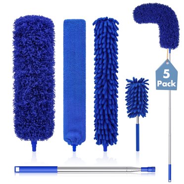 Vislone Telescoping Cleaner Set, Bendable Washable Dusters with 100 ...