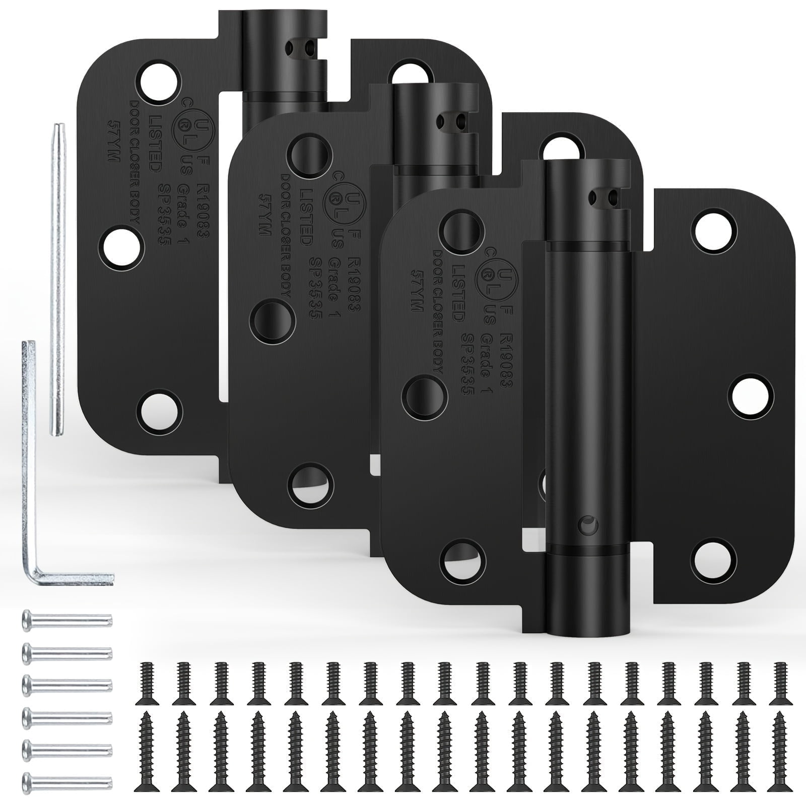 Treasem Self Closing Door Hinge, Auto Closing Spring Hinge with ...