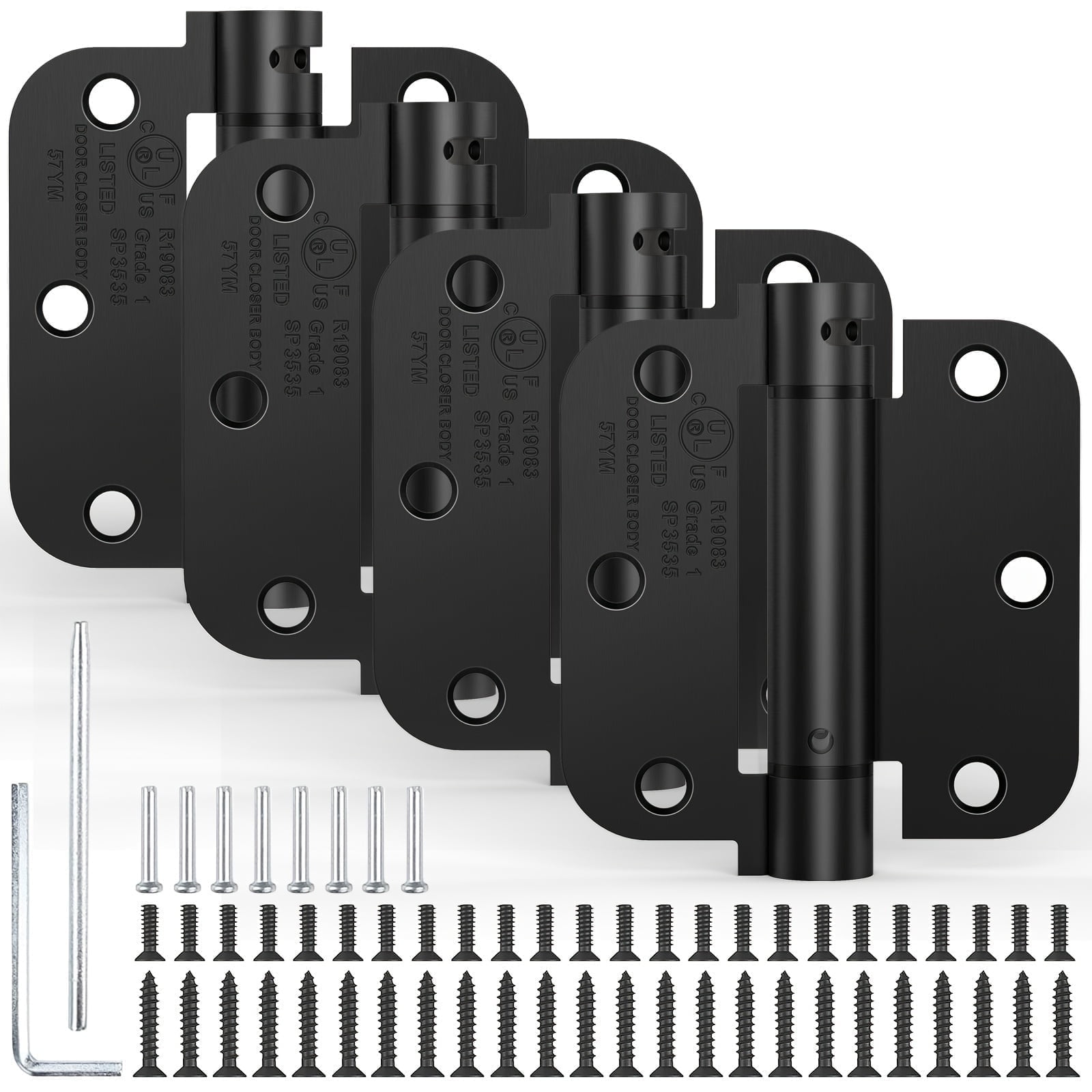 Treasem Self Closing Door Hinge, Auto Closing Spring Hinge with ...