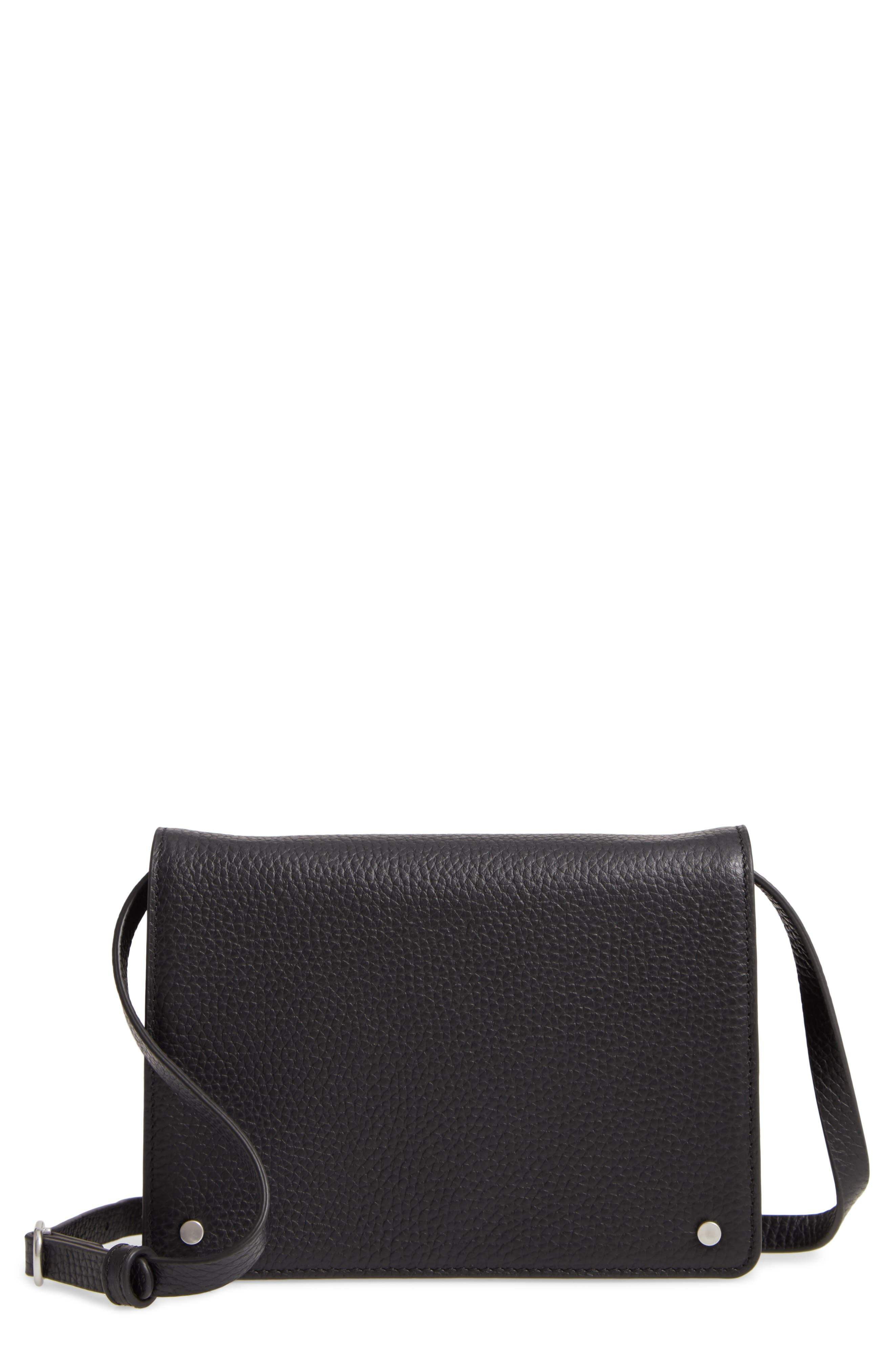 Treasure Bond Lex Leather Crossbody Bag Black - Walmart.com