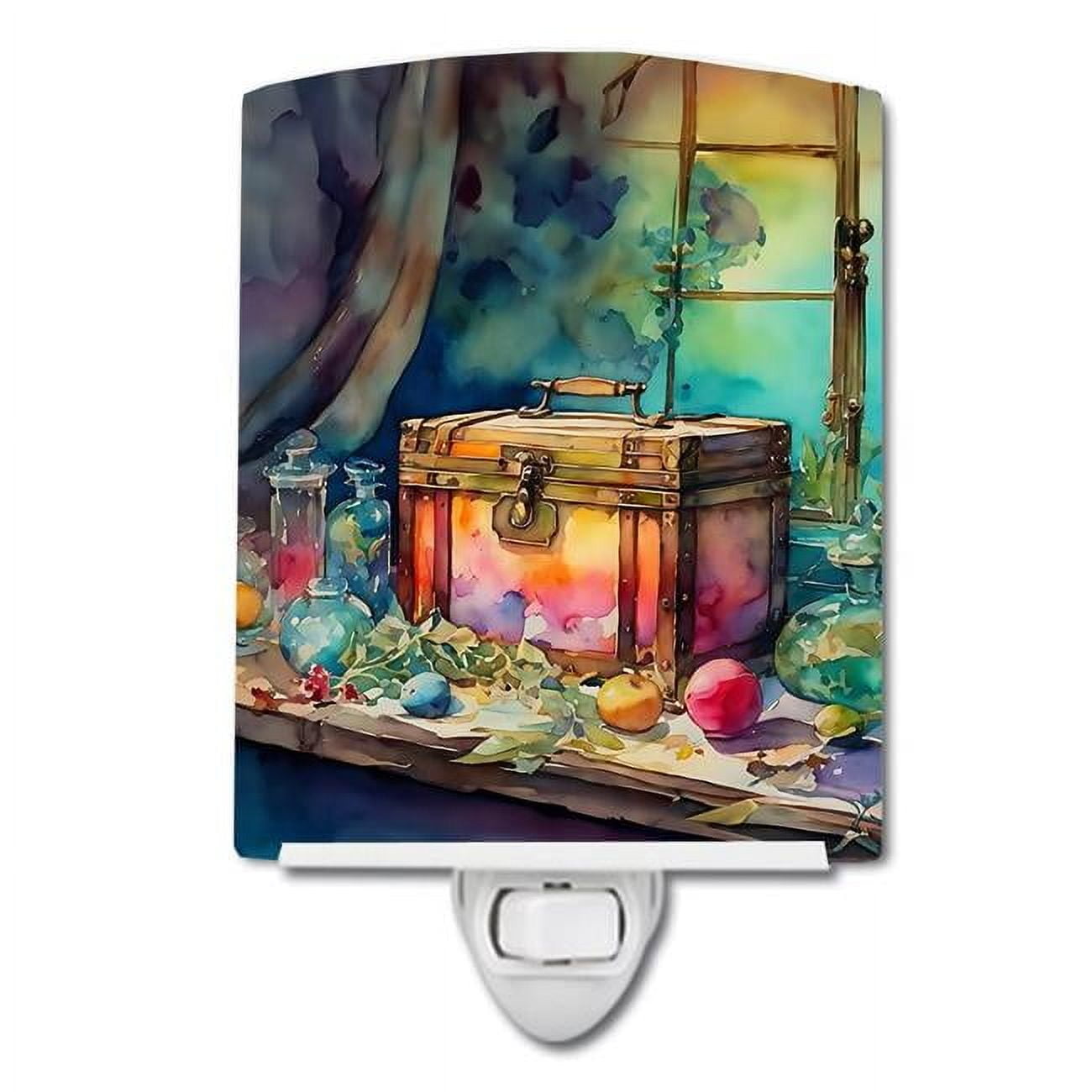 Treasure Chest Ceramic Night Light 4 in x 6 in - Walmart.com
