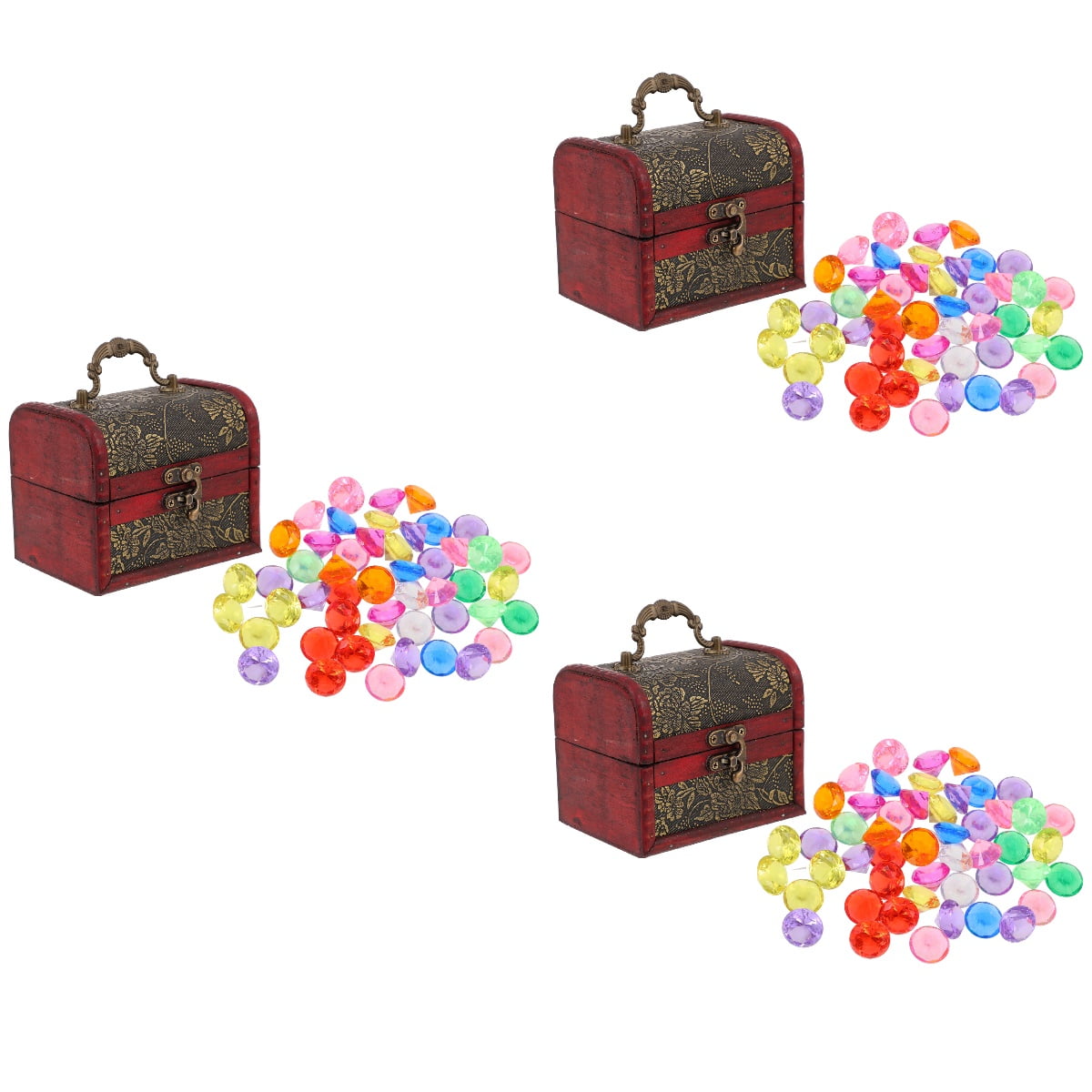 Treasure Chest Eagle Toy Scatter Gems 3 Sets Dropshipping Toys for ...