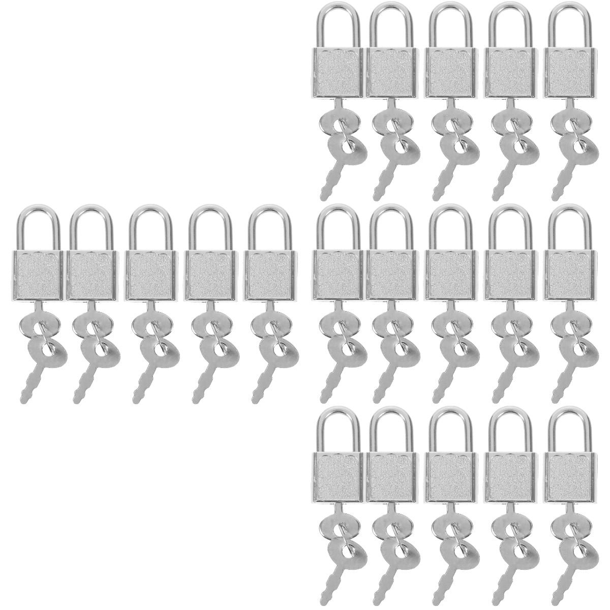 Treasure Chest Lock 20 Sets Locks with Keys Mini Toy Bins Padlock ...