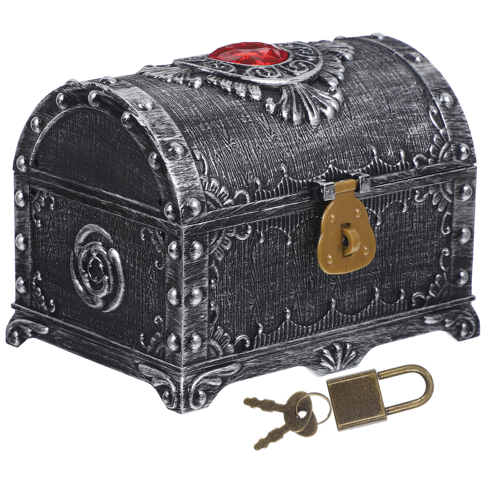 Treasure Chest Ornaments Toy Plastic Candy Case Plastic Containers ...