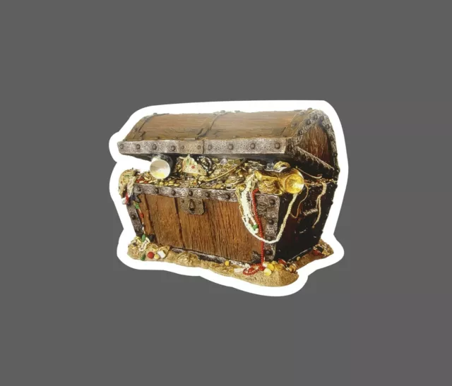 Treasure Chest Sticker Gold Waterproof Sticker Phone Decal Water Bottle Stickers Car Decals ...