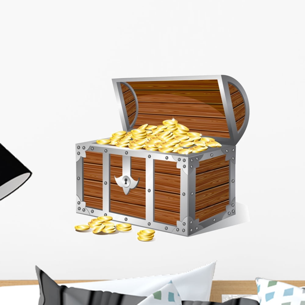Treasure Chest Wall Mural by Wallmonkeys Peel and Stick Graphic (18 in ...
