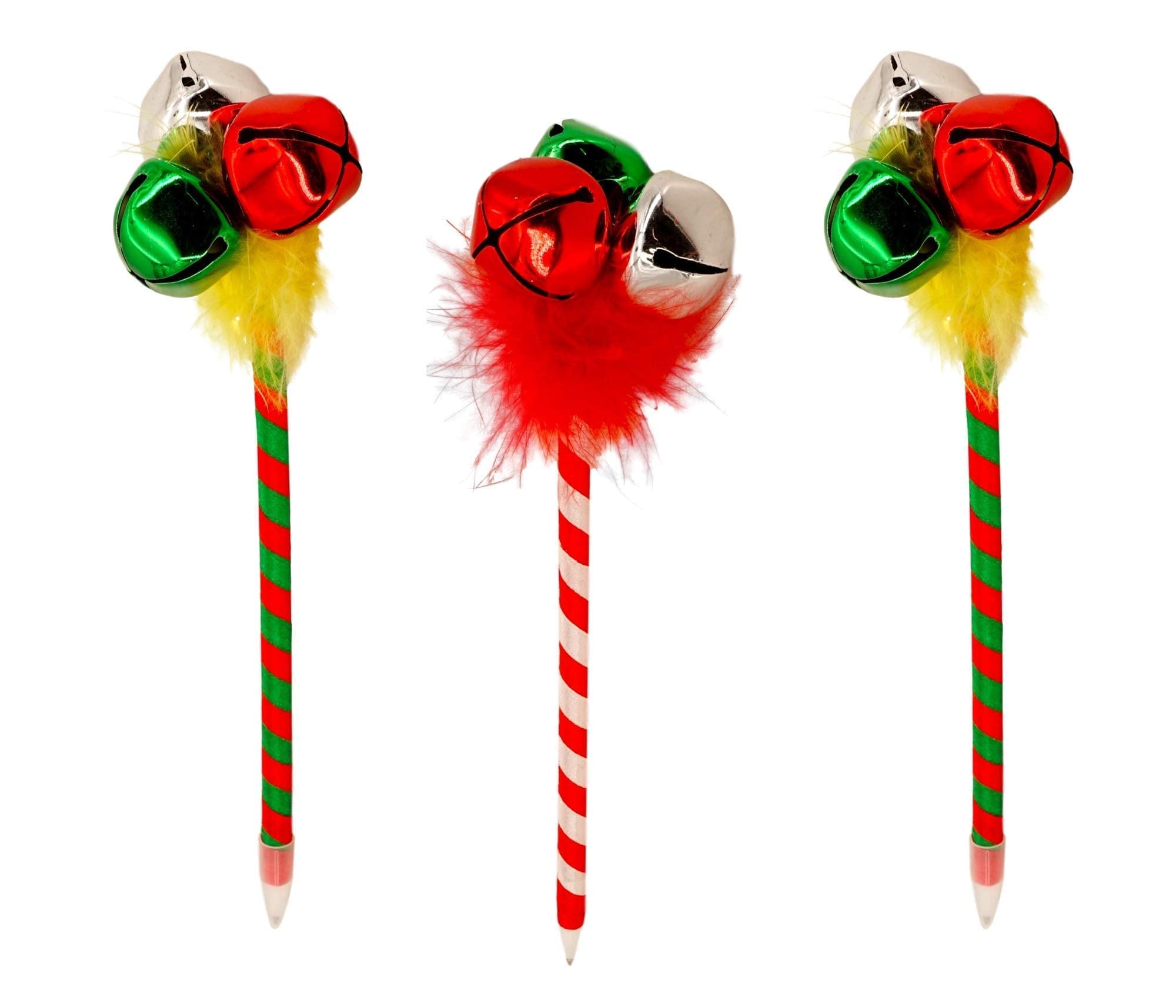 Treasure Co Trio Jingle Bell pens (3 Pack) Multicolor, Christmas Pens ...