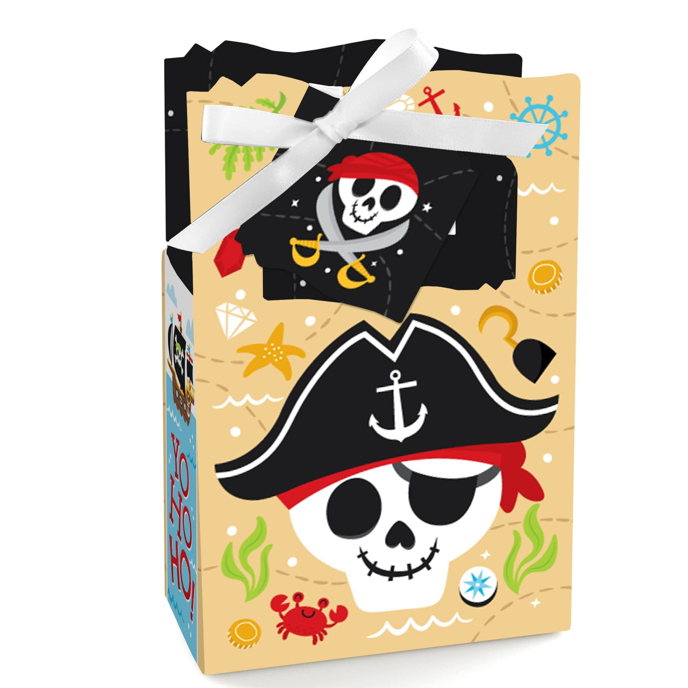 Treasure Cove Pirate Ship Party Favor Boxes - Set of 12 Fun and ...