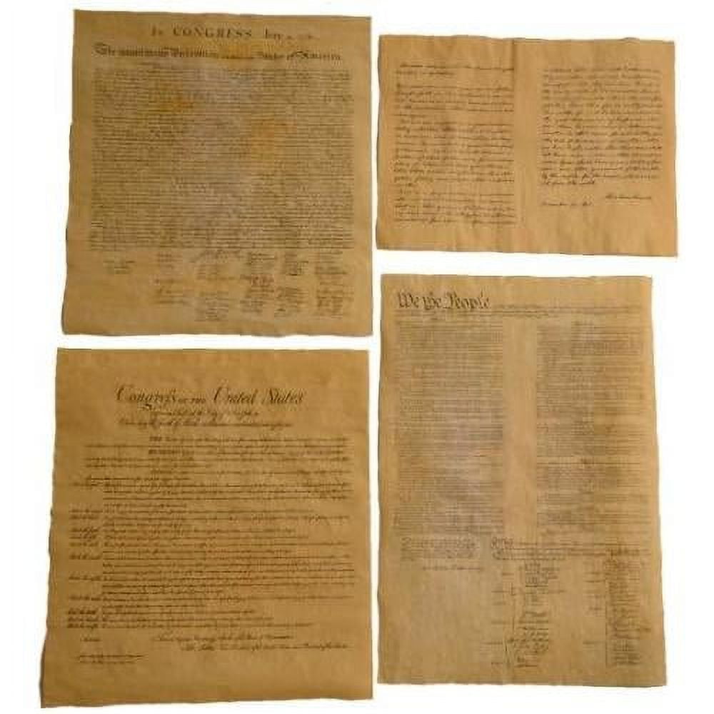Treasure Gurus 4 Antiqued Dyed Parchment Paper Historical Documents ...