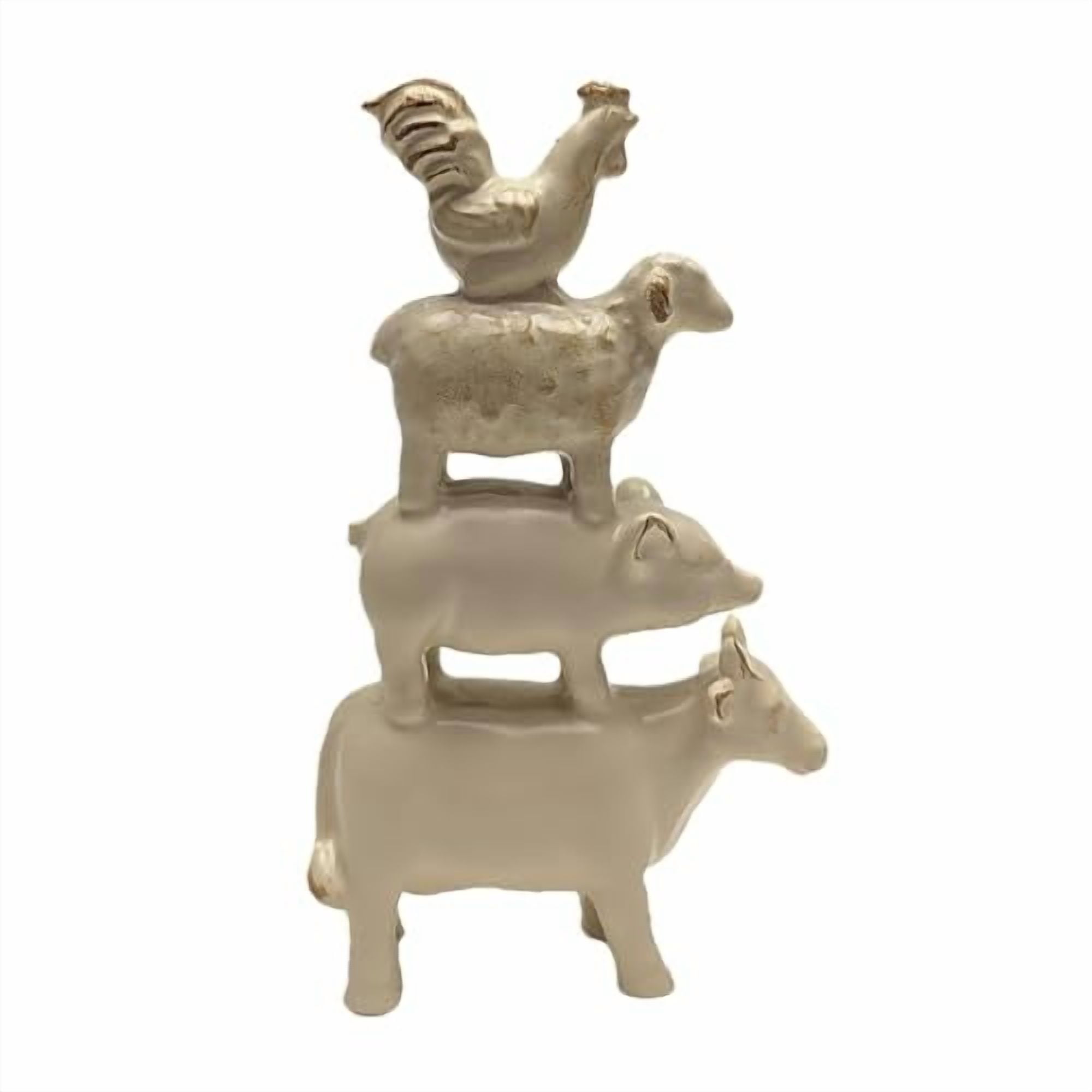 Treasure Gurus Farm Stack Animals Mini Figurines Cow Pig Sheep Rooster ...
