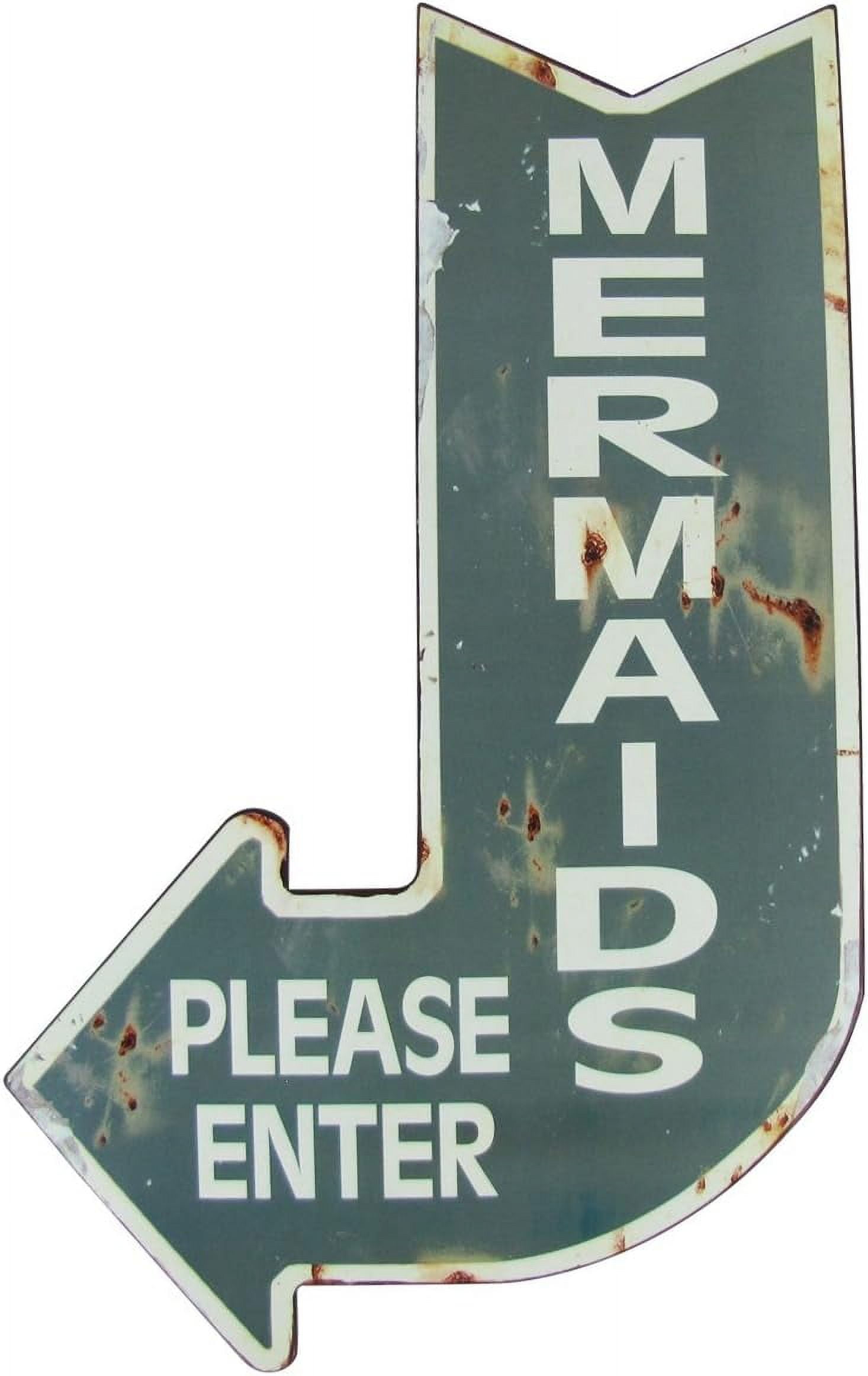 Treasure Gurus Please Enter Curved Arrow Nautical Metal Bar Sign ...