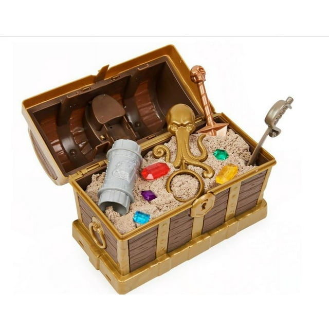 Kinetic Sand Treasure Hunt Playset, Gold Play Sand, Sensory Toys for ...