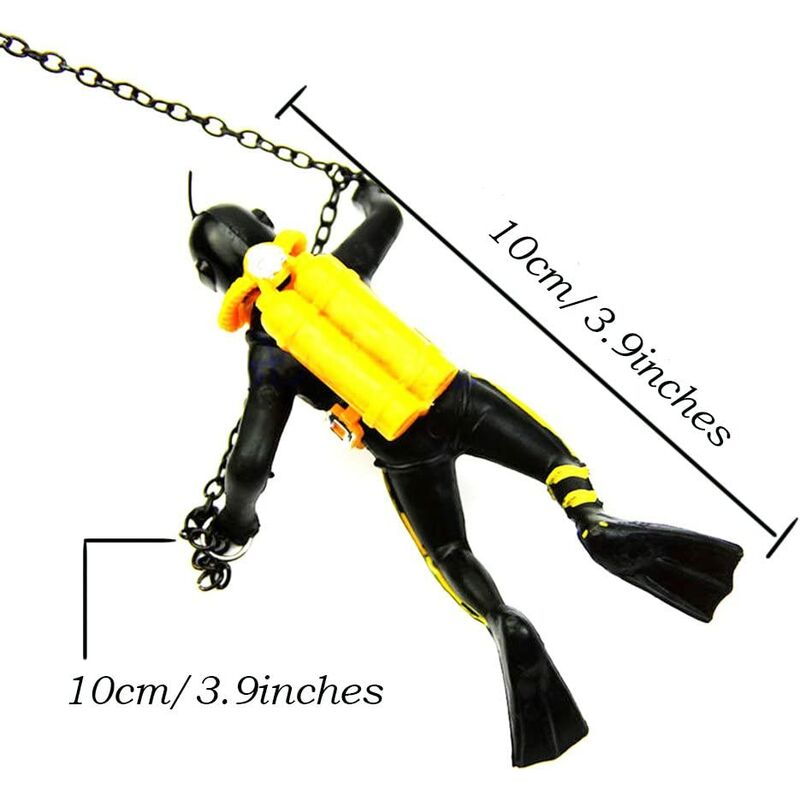 Treasure Hunter Ornament Aquarium Fish Action Figure Diver Underwater ...