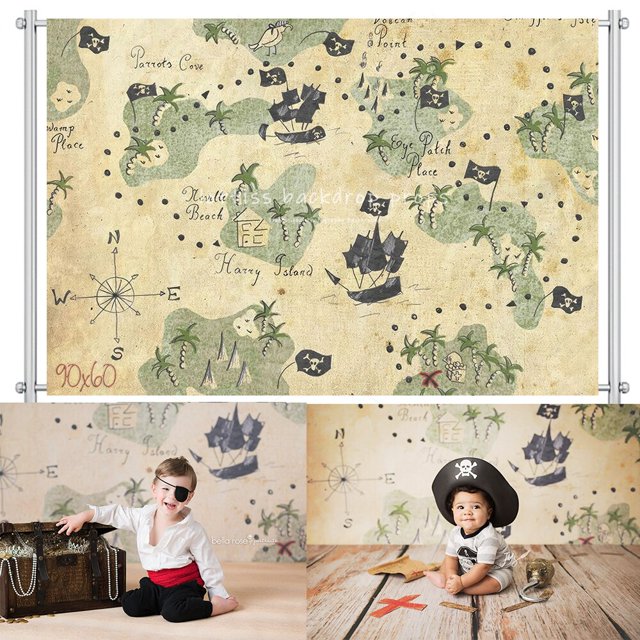 Treasure Island Backdrops Boy Portrait Props Kids Baby Cake Smash ...