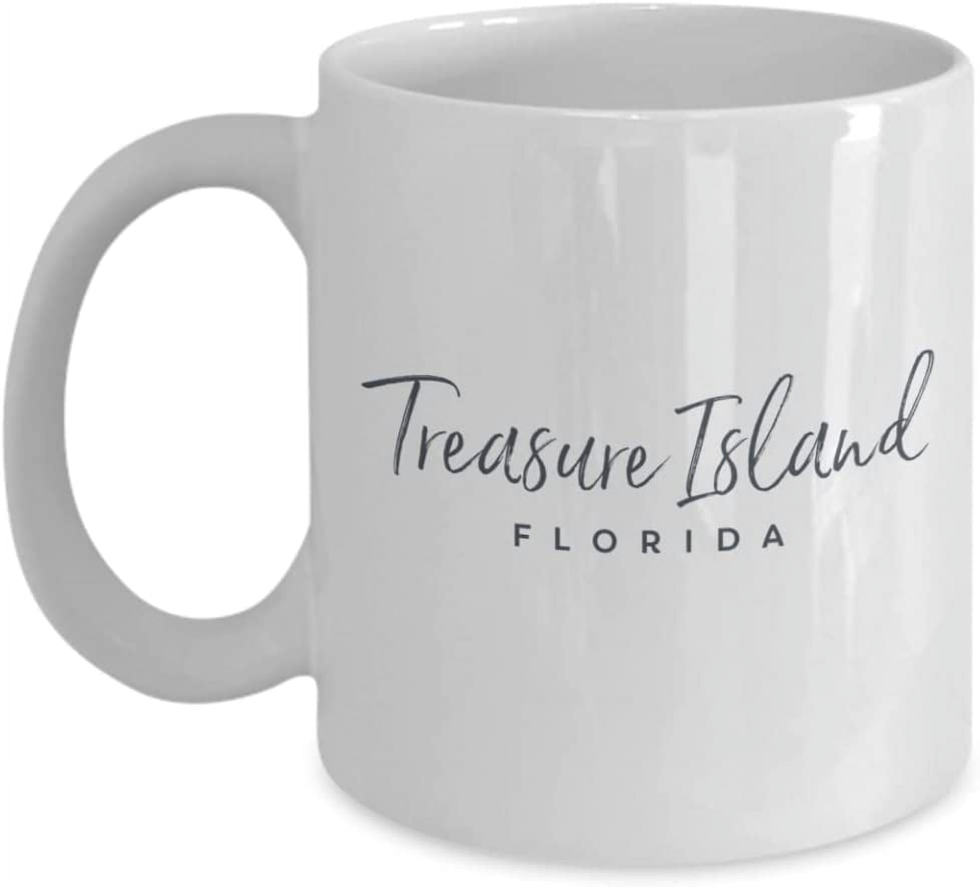 Treasure Island Florida White Ceramic Mug | 11 or 15 Ounce City Coffee ...