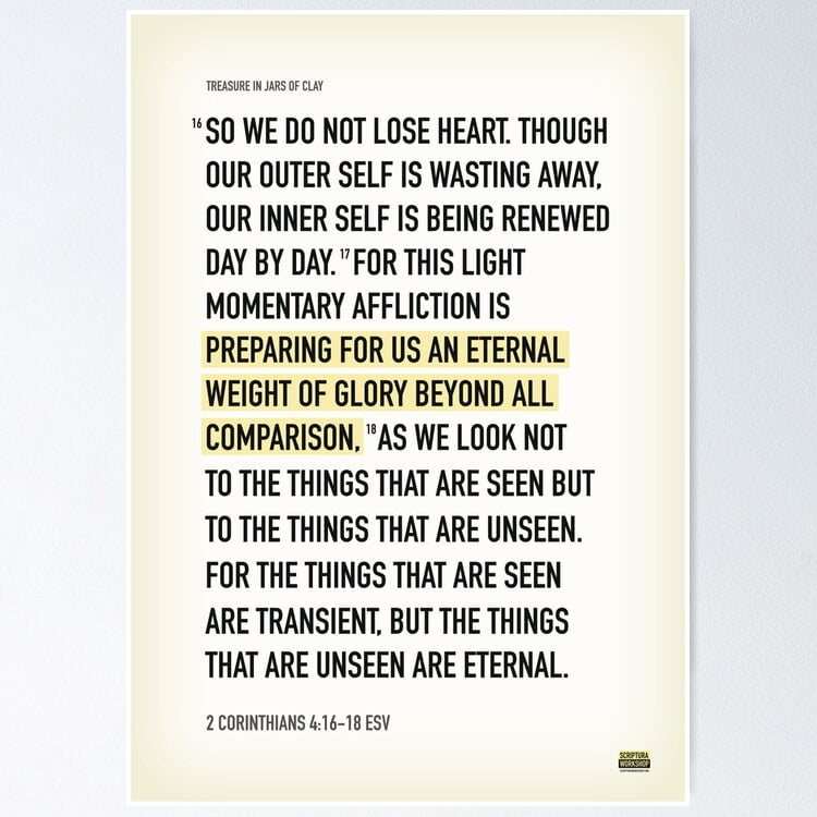 Treasure In Jars Of Clay, Biblical Scripture Verse Poster (2 ...