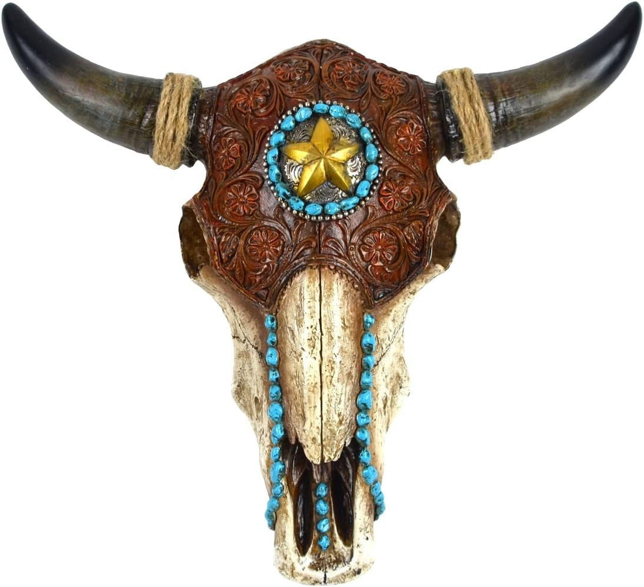 Treasure & Leather Steer & Horns Wall Mount Bull or Cow Head Western ...
