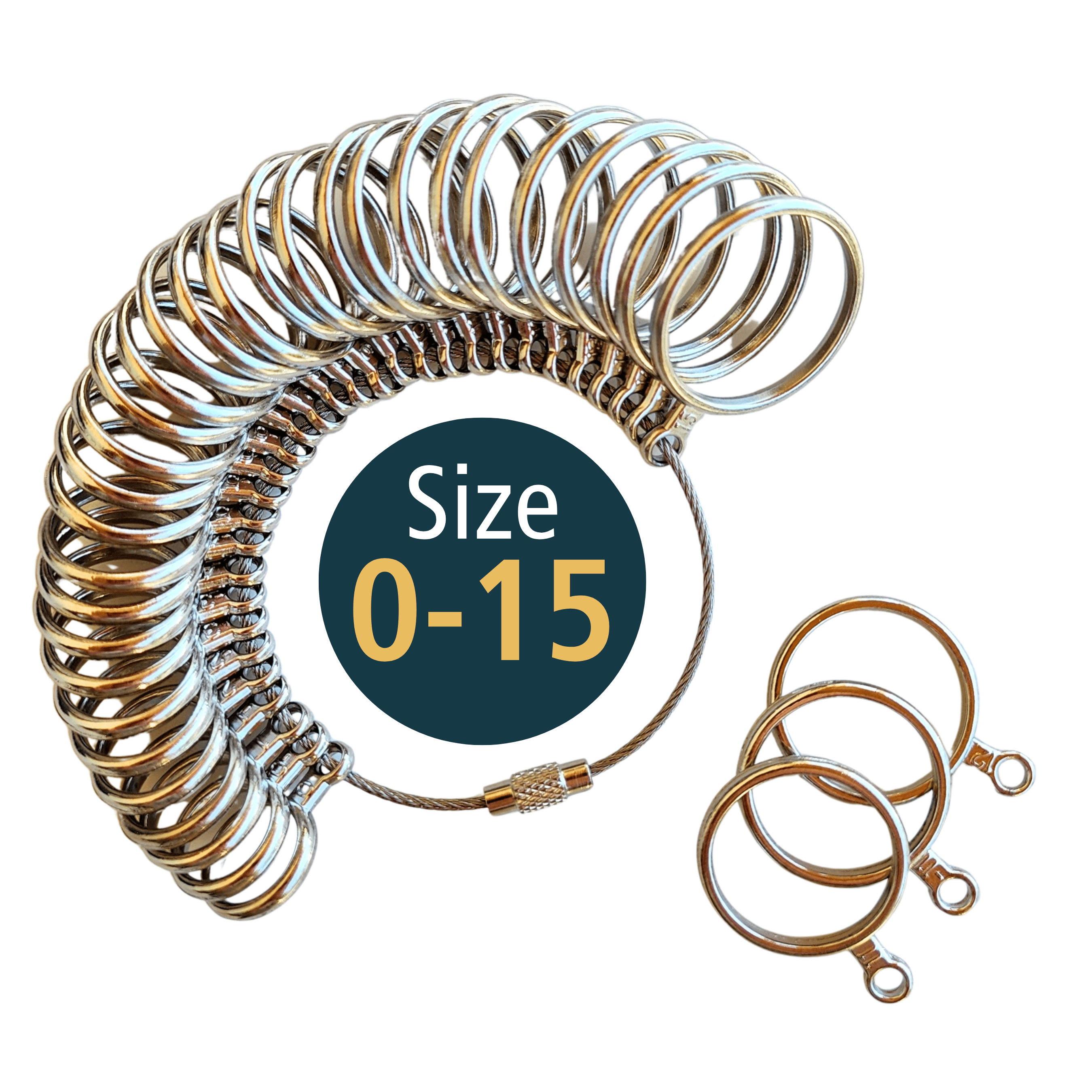 Treasure Light Jewelry Ring Sizer, Metal, Chrome - Walmart.com