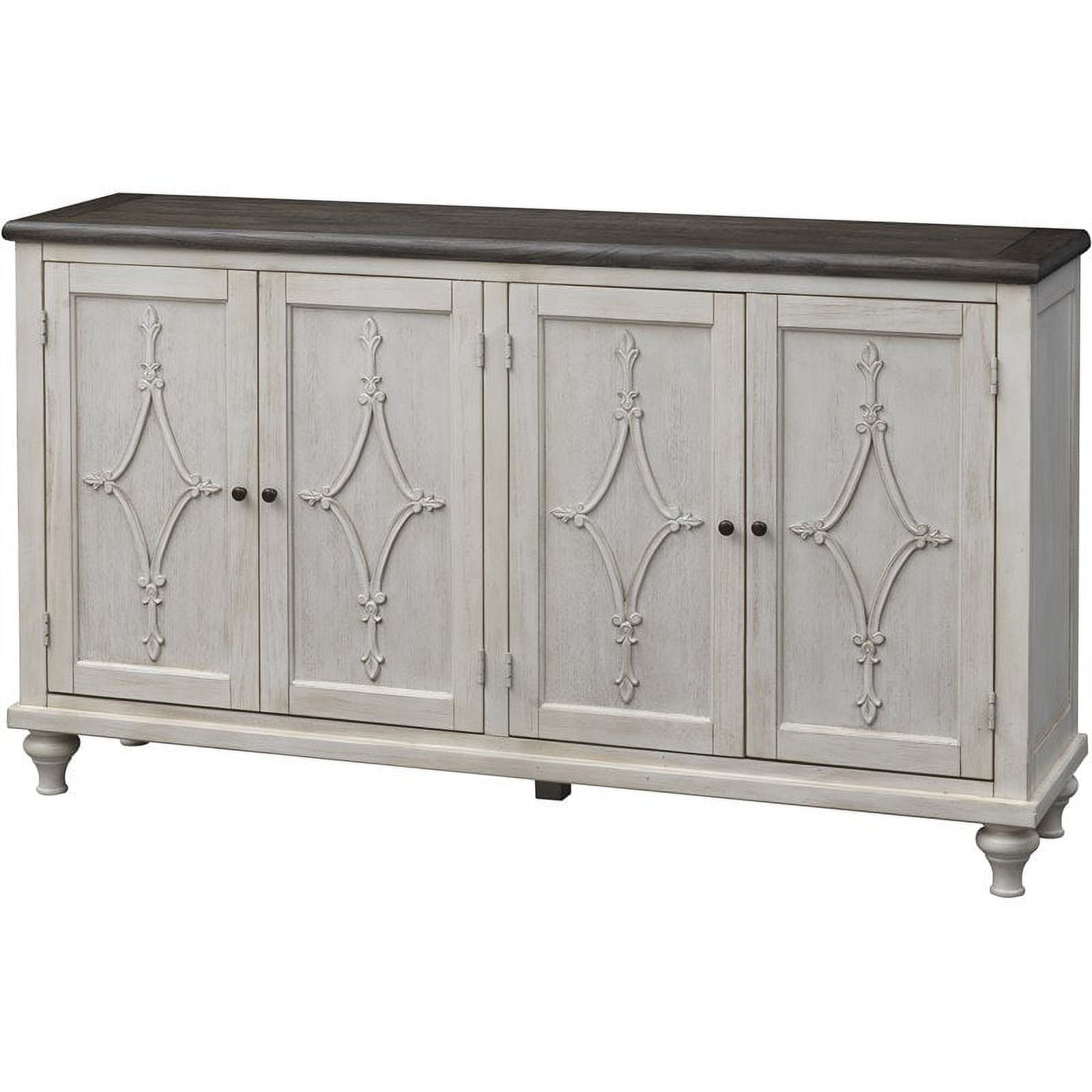 Treasure Trove St. Claire Cream Four Door Credenza - Walmart.com
