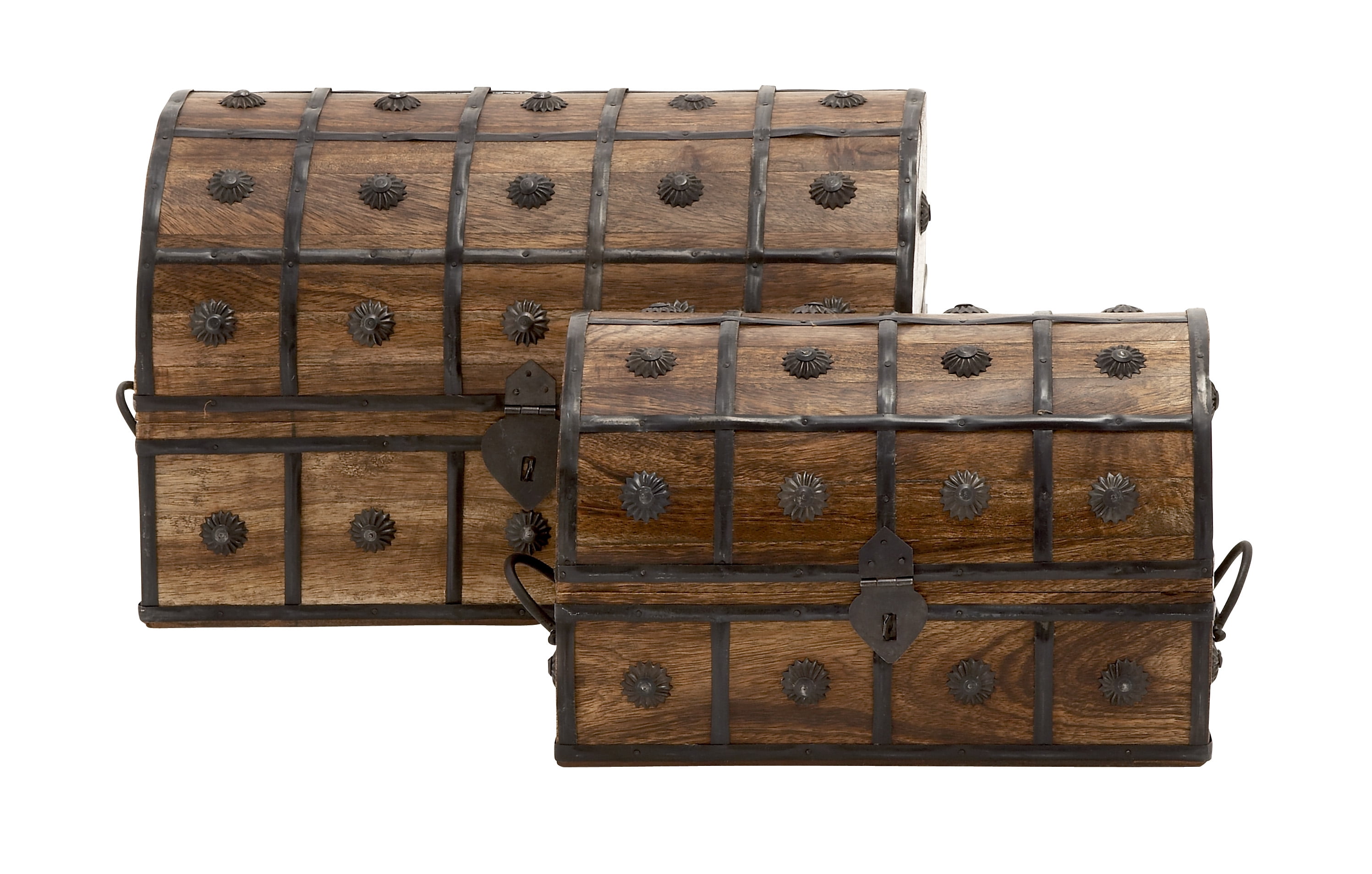 Treasure Trove Wood Metal Box Set Of 2 - Walmart.com