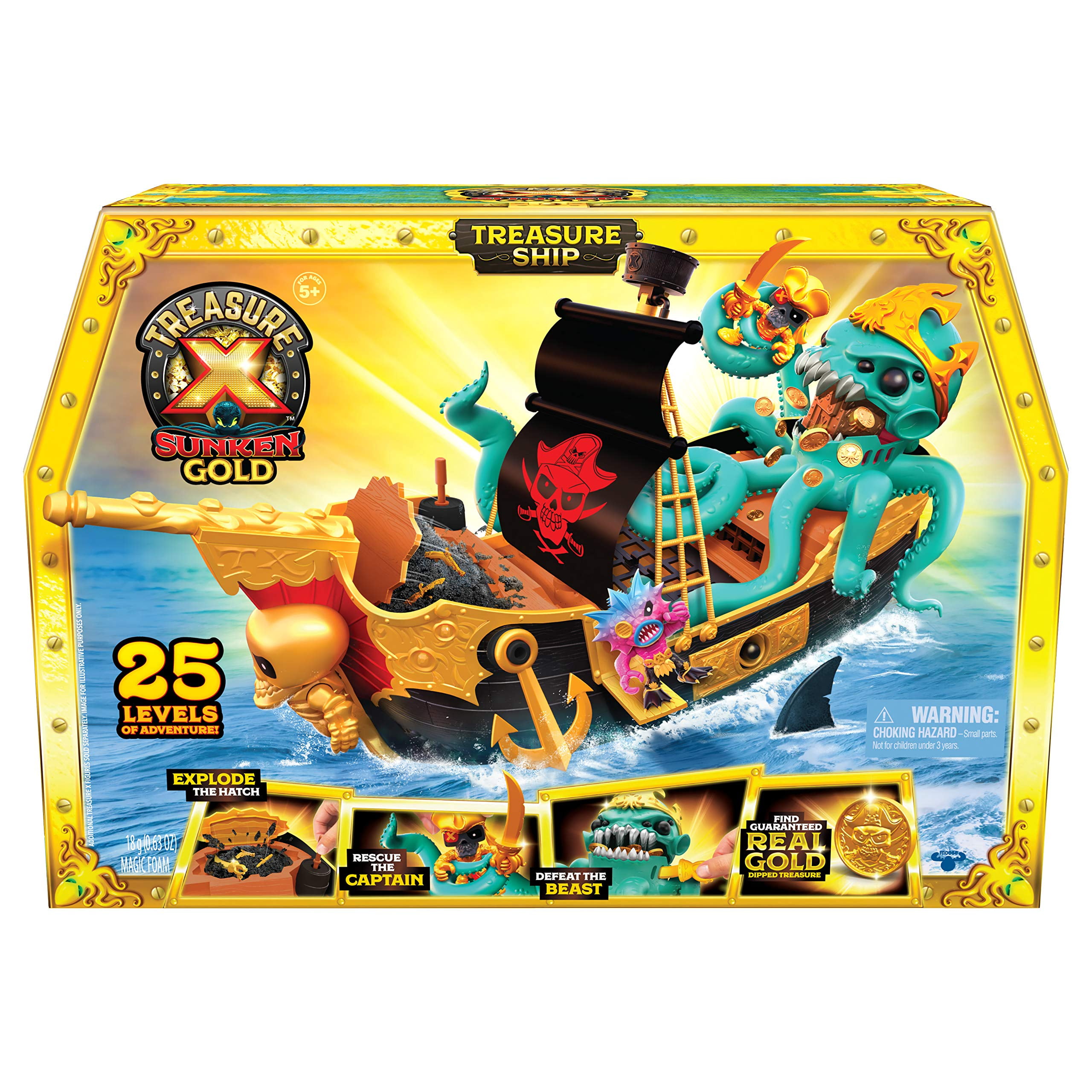 Treasure X Action Adventure Sunken Gold Real Gold Dipped Treasure Ship ...
