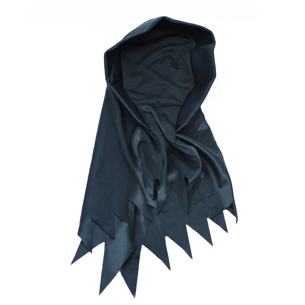 TreasureGurus Scary Grim Reaper Hood Black Polyester Halloween Costume ...