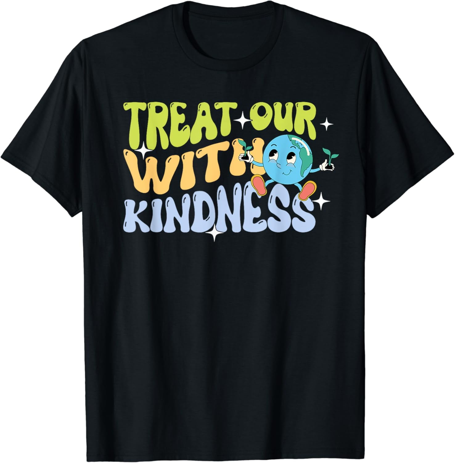 Treat Our With Kindness Groovy Earth Day Everyday Support T-Shirt ...