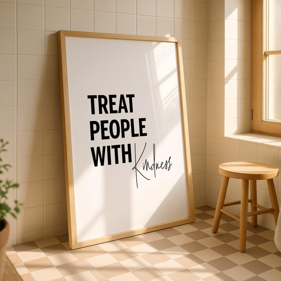 Treat People With Kindness Poster, Bedroom Posters, Bedroom Poster Wall ...