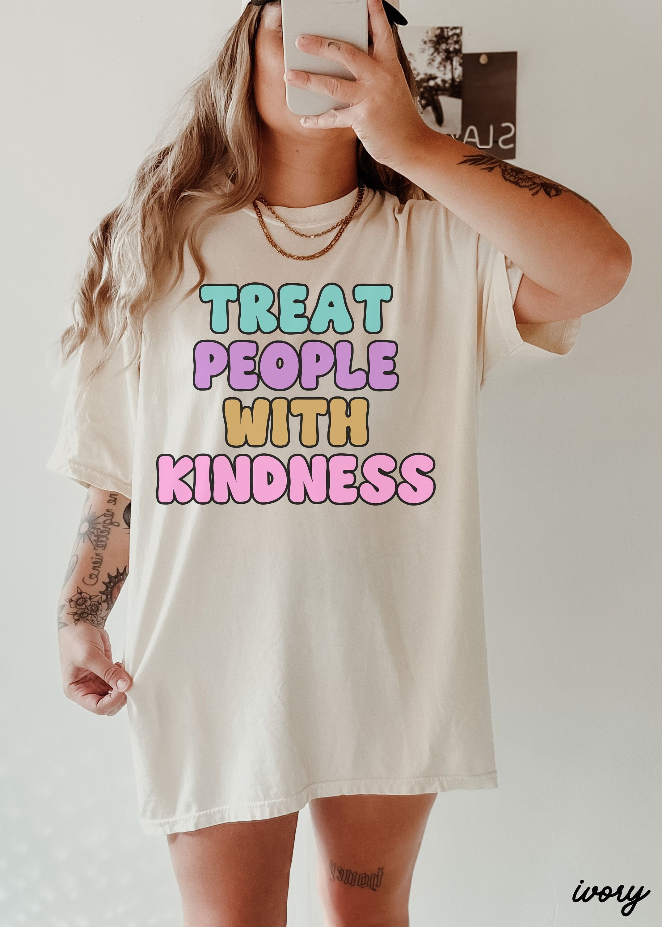 Treat People With Kindness Shirt, Cute Choose Kindness Teacher Tee, Be ...