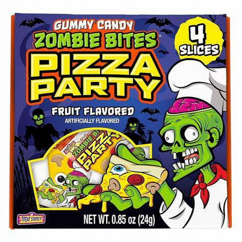 Treat Street Gummy Candy Zombie Bites Pizza Party, 4 Slices Fruit ...