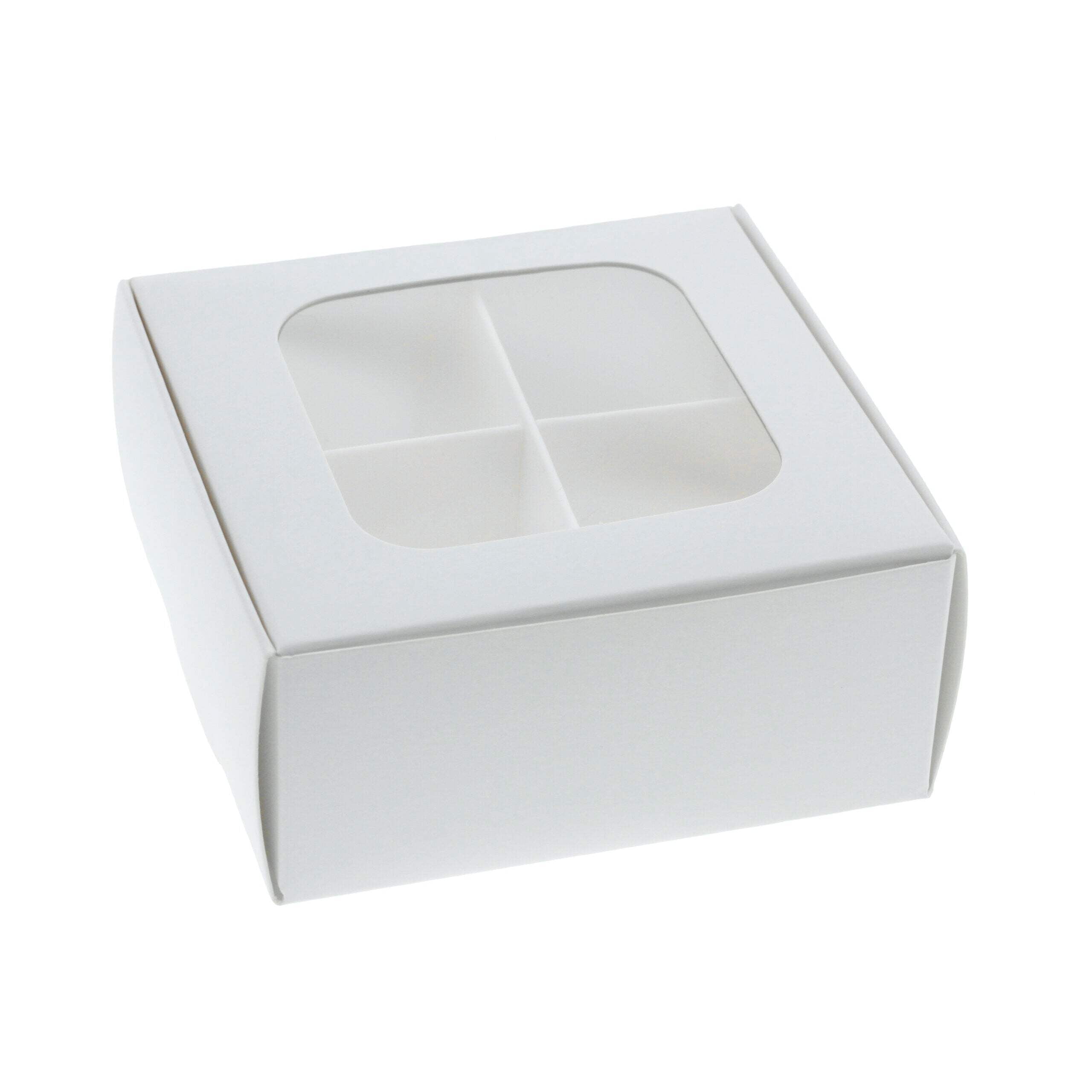 Treat boxes with window and dividers | 4 X-SMALL compartments | 3.5 x 3 ...