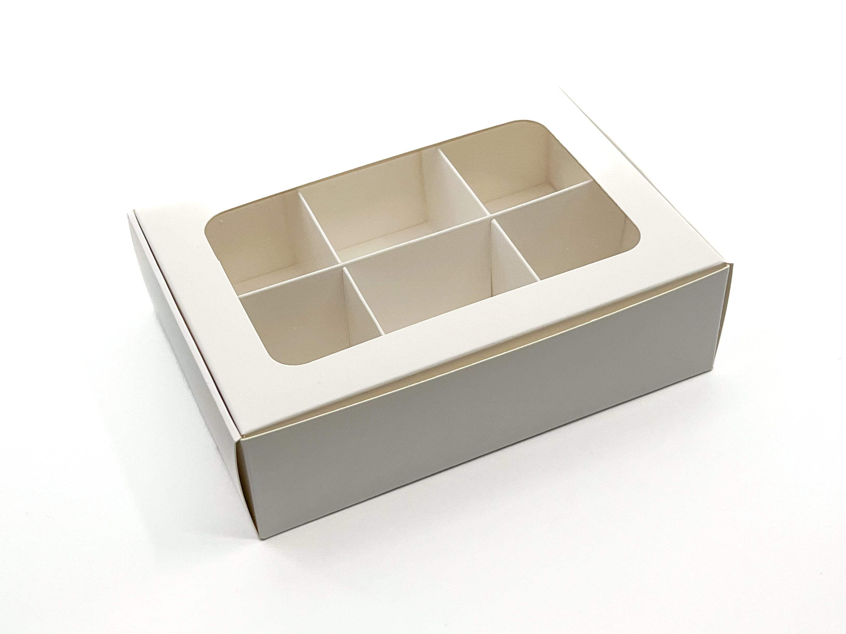 Treat boxes with window and dividers | 6 SMALL compartments | 6.5 x 4.5 ...