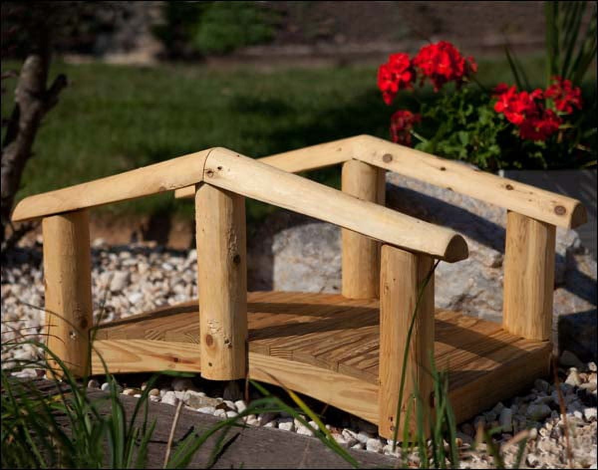 Treated Pine Mini Log Rail Bridge - Walmart.com