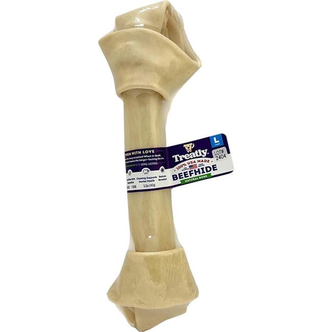 Treatly 12150 9 in. 100 Percent USA Beef Hide Bone Banded - Natural ...