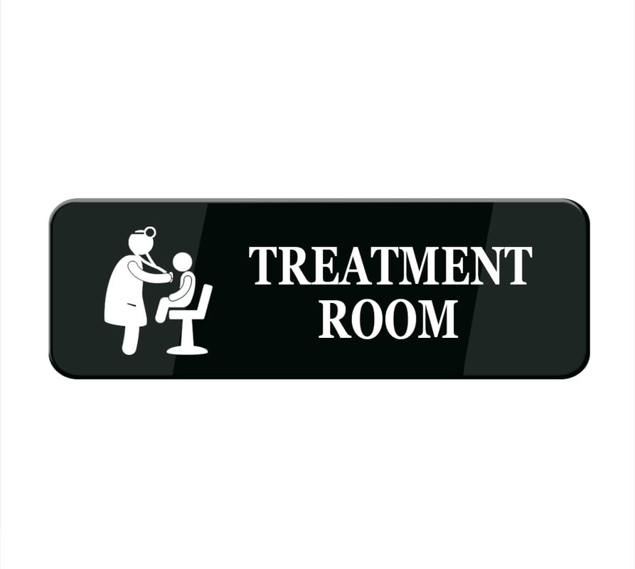 Treatment Room Sign,Acrylic Sign Safety Informative Sign With Symbols ...